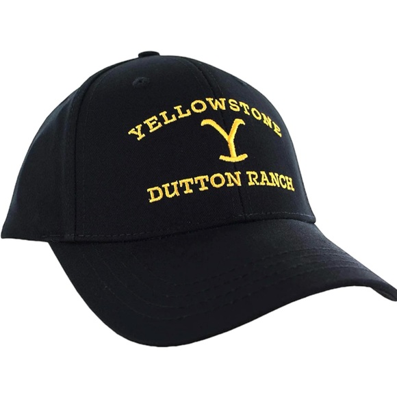 Accessories | Yellowstone Dutton Ranch Logo Hat Adjustable Cap Black ...